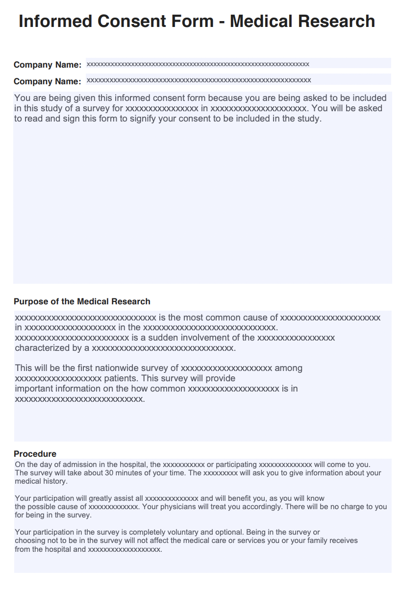 Medical Informed Consent Examples